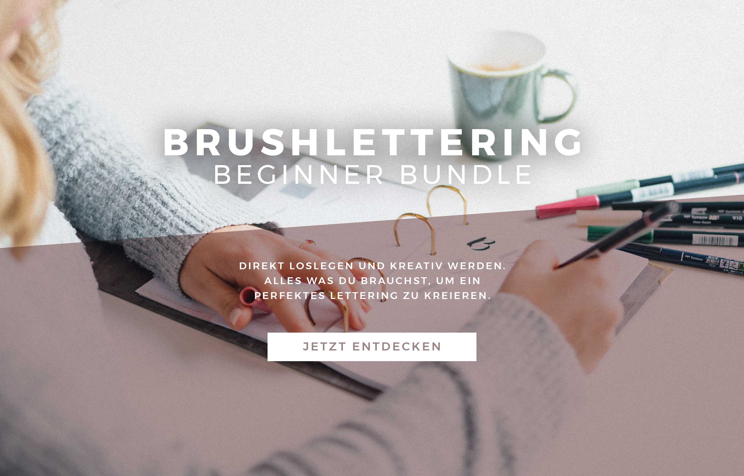 BEGINNER BUNDLES Brushlettering & Watercolor | nuts & golden